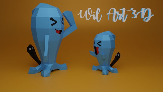 Papercraft Wobbuffet Pdf Templates Low Poly Diy Crafts | Etsy