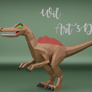 Spinosaurus Lowpoly ,pdf Templates,papercraft Dinosaurio, Papercraft ...