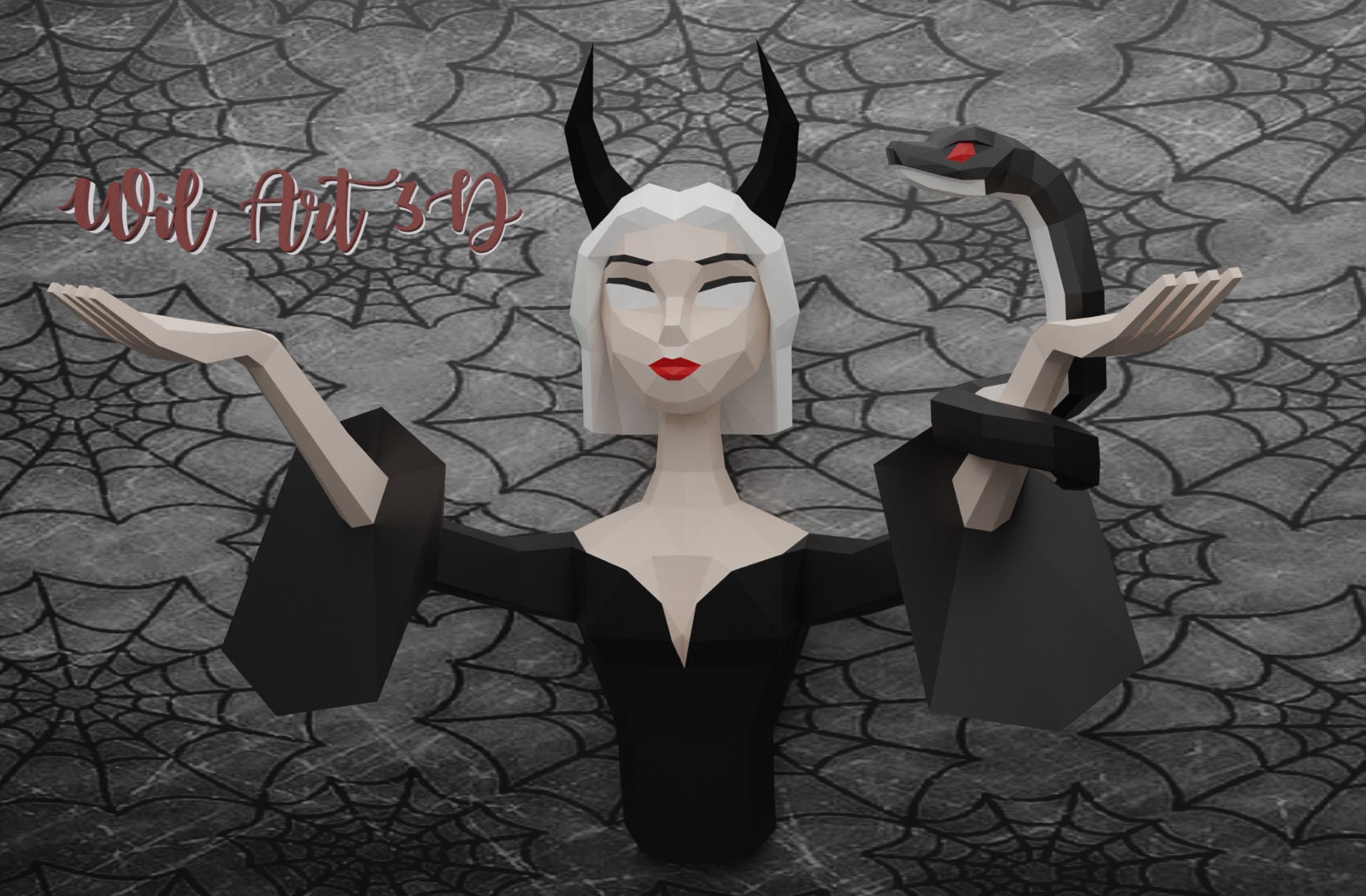 DEMON Girl Pdf Templates, Papercraft,sculpture,fanart ,dark,customer ...