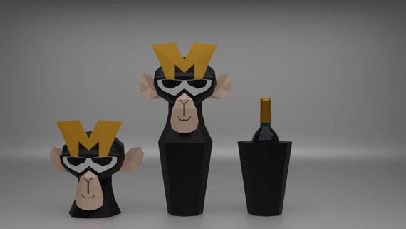 Monkey Winebox Y Monkey Wall Designpdf Templatesdexter | Etsy