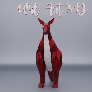 Kangaroo Papercraft, Pdf Templates,lowpoly, Animales, Figuras ...