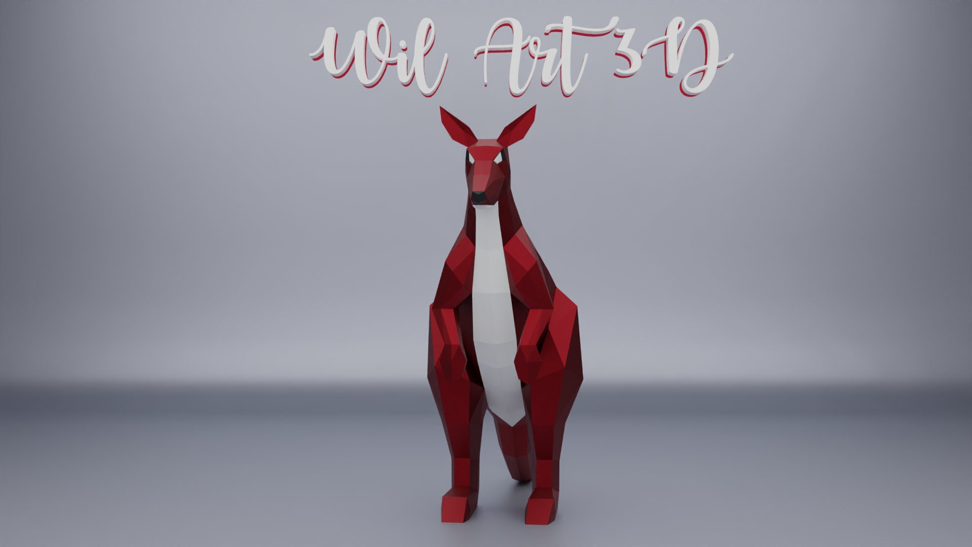 Kangaroo Papercraft, Pdf Templates,lowpoly, Animales, Figuras ...