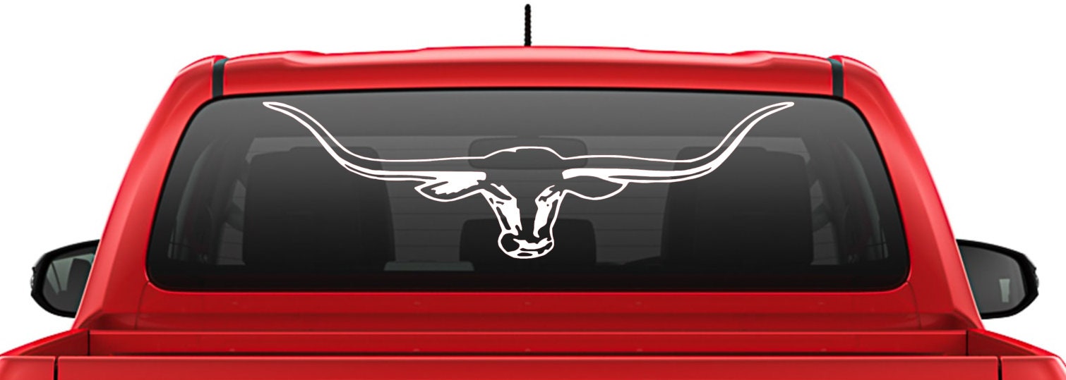 Longhorn Vinyl Decal - Etsy