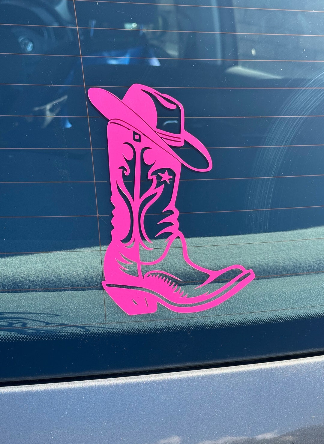 Cowboy / Cowgirl Boot Hat Vinyl Decal - Etsy