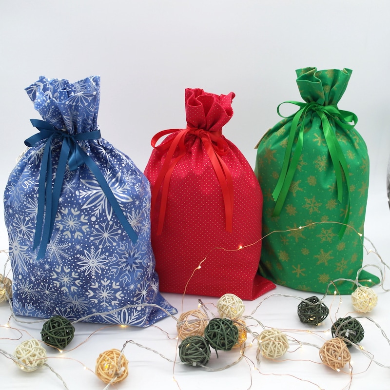 Christmas Cloth Bags - Etsy