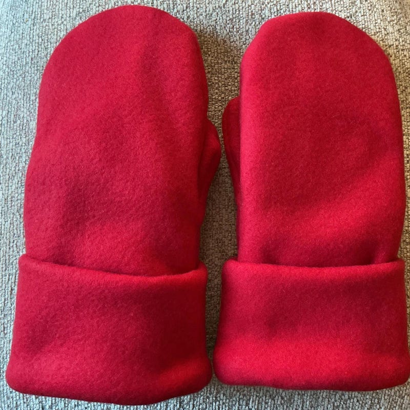 Red Mittens - Etsy