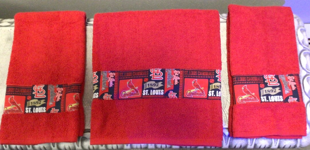 St. Louis Cardinals Hand Towels and Bath Towel - Etsy