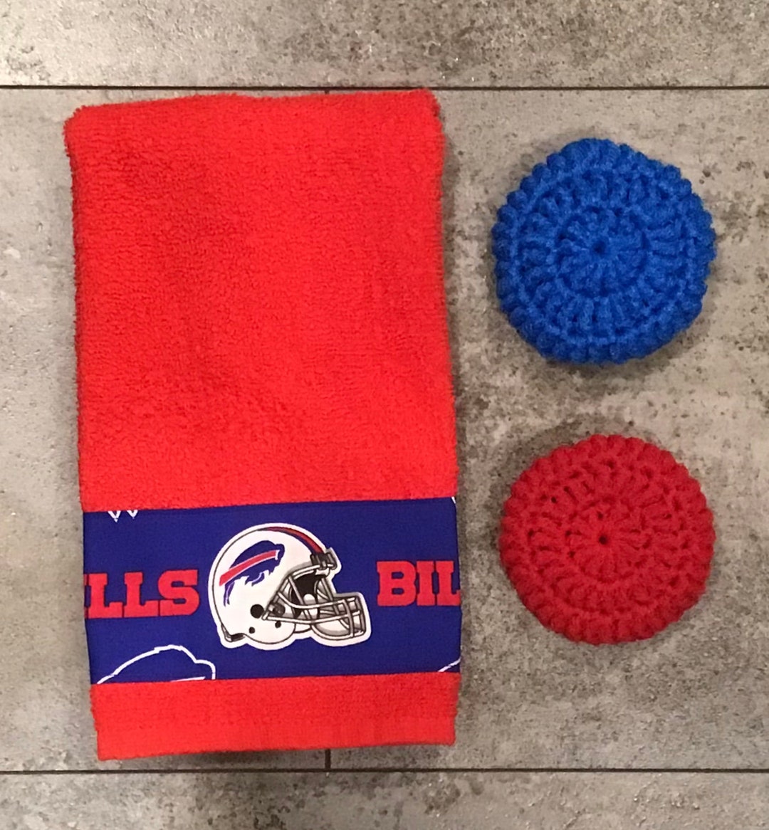 Buffalo Bills Hand Towel and Scrubbies Set - Etsy