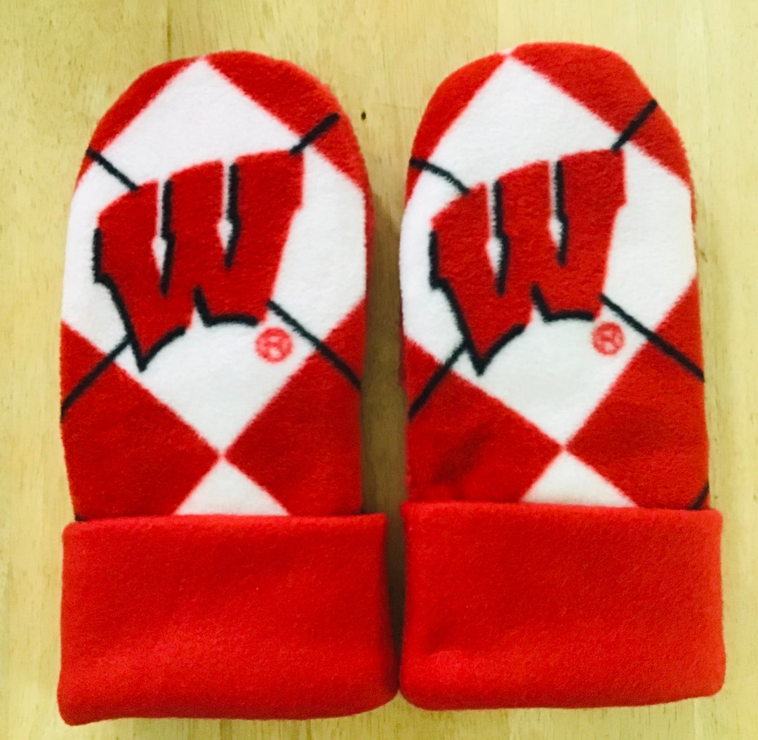 Wisconsin Badgers Women’s Fleece Mittens - Etsy