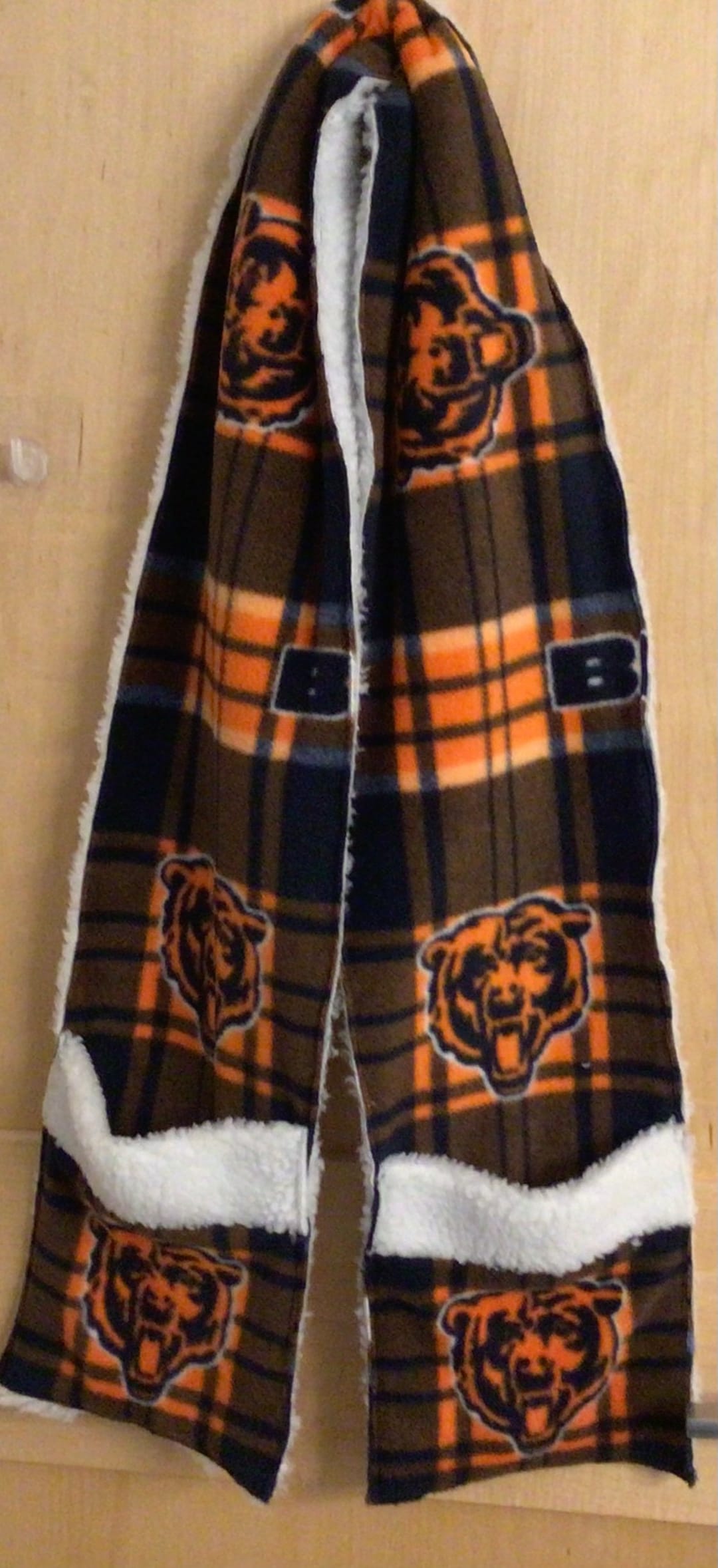 Chicago Bears Pocket Scarf With Sherpa - Etsy