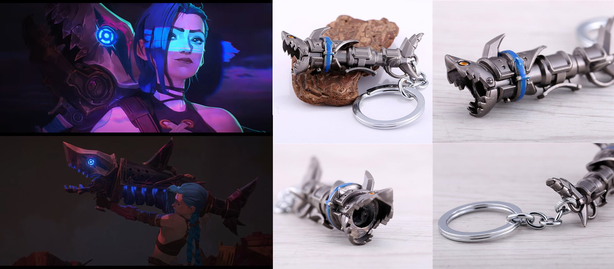 Arcane Jinx & Powder Cosplay Accessories Wig Long Wrap Necklace With ...