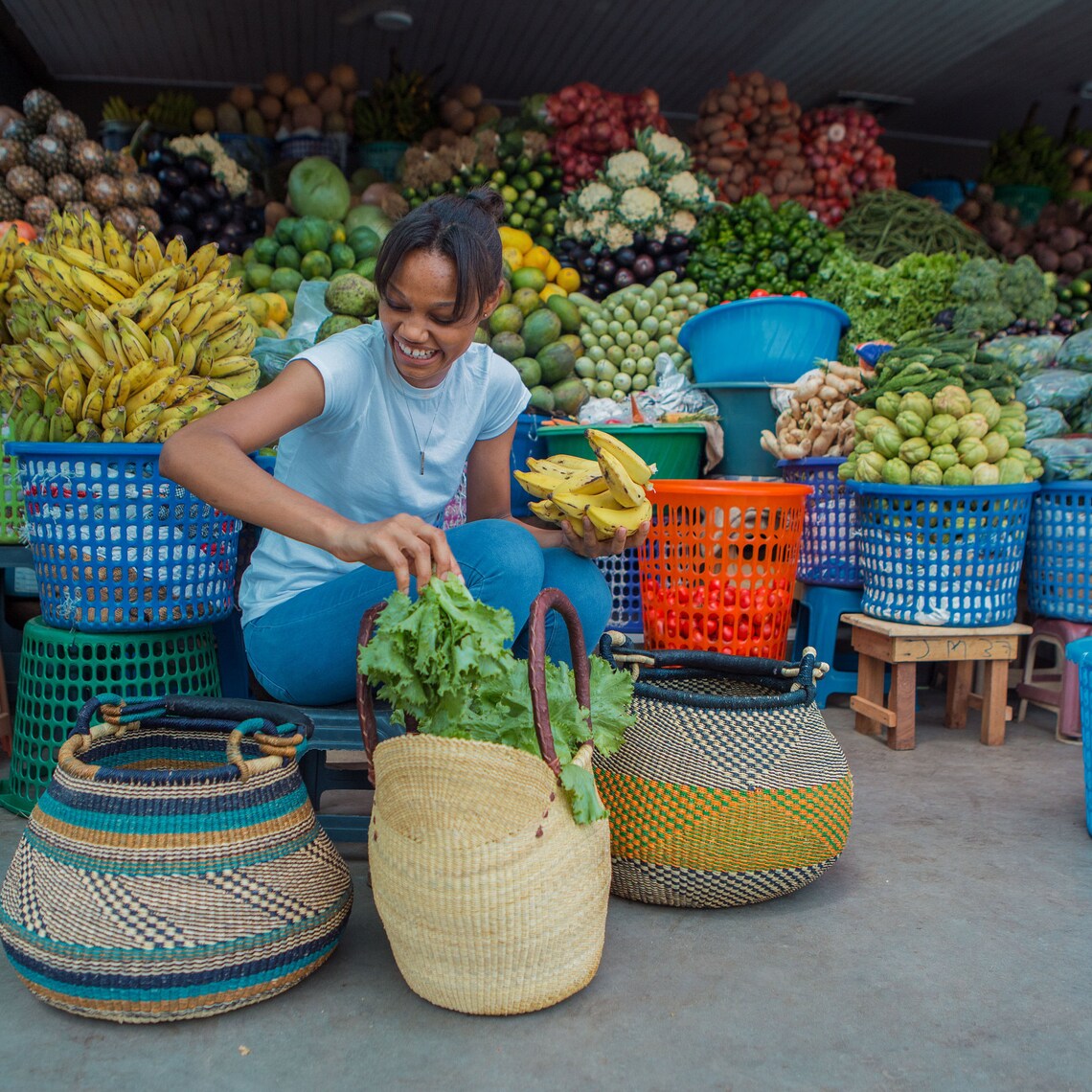 Market Basket Farmer's Market U-shopper All Natural - Etsy