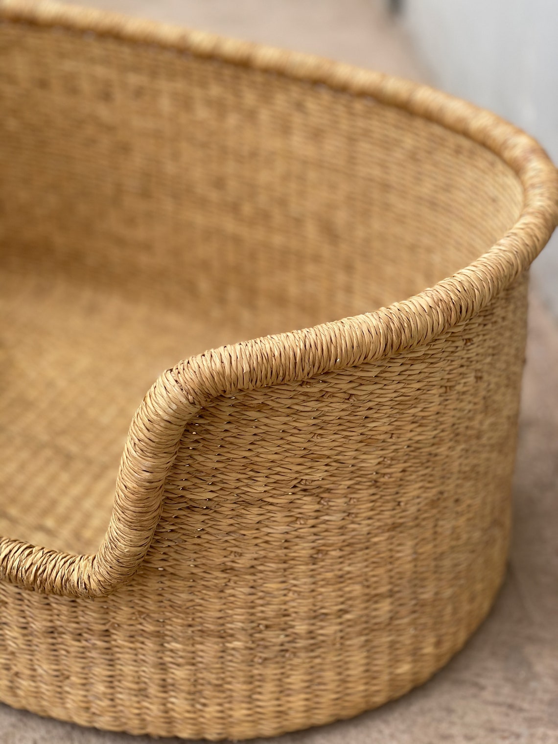 Natural Dog Bed Basket Pet Furniture Dog Furniture | Etsy