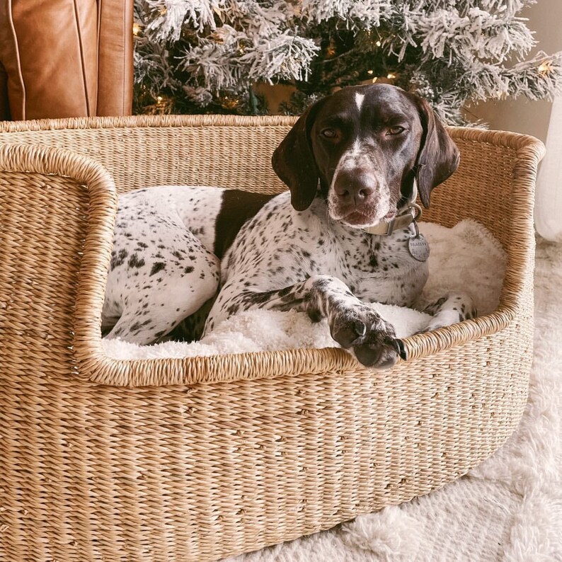 XL Handwoven Dog Bed - Sustainable Pet Basket, Made in Ghana - Etsy