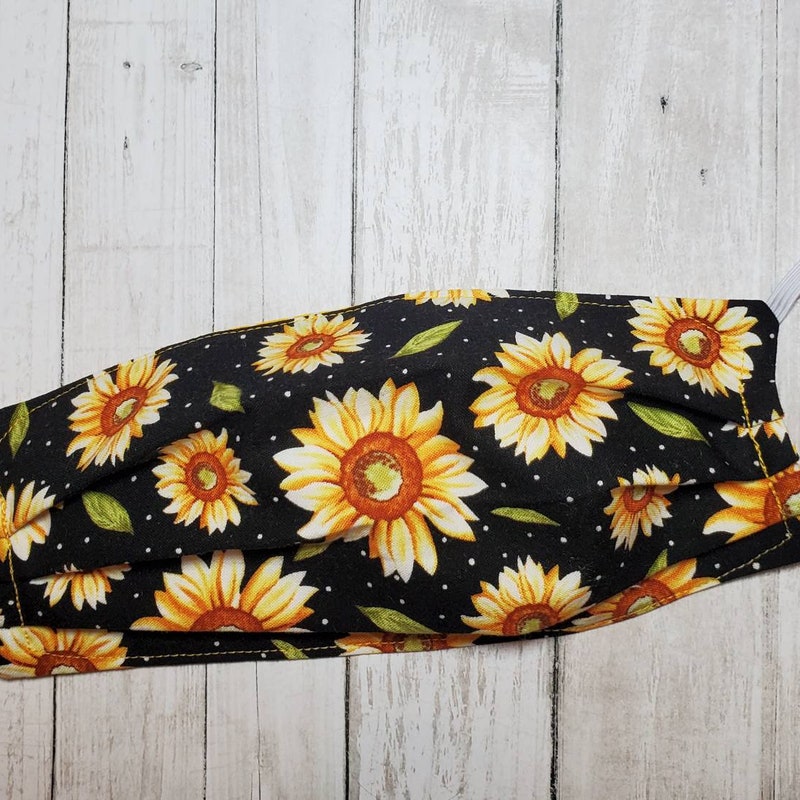 Sunflower Face Mask - Etsy