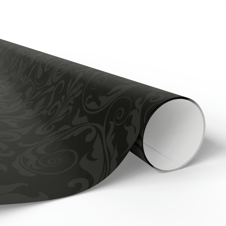 Black Damask Luxury Christmas Wrapping Paper - Etsy