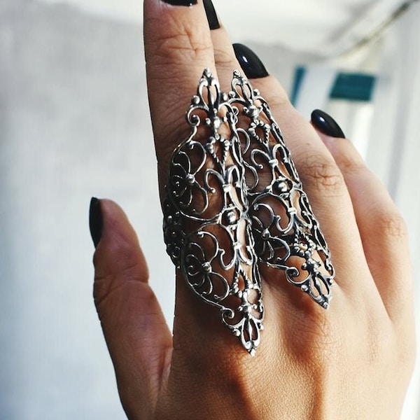 Long Finger Rings - Etsy