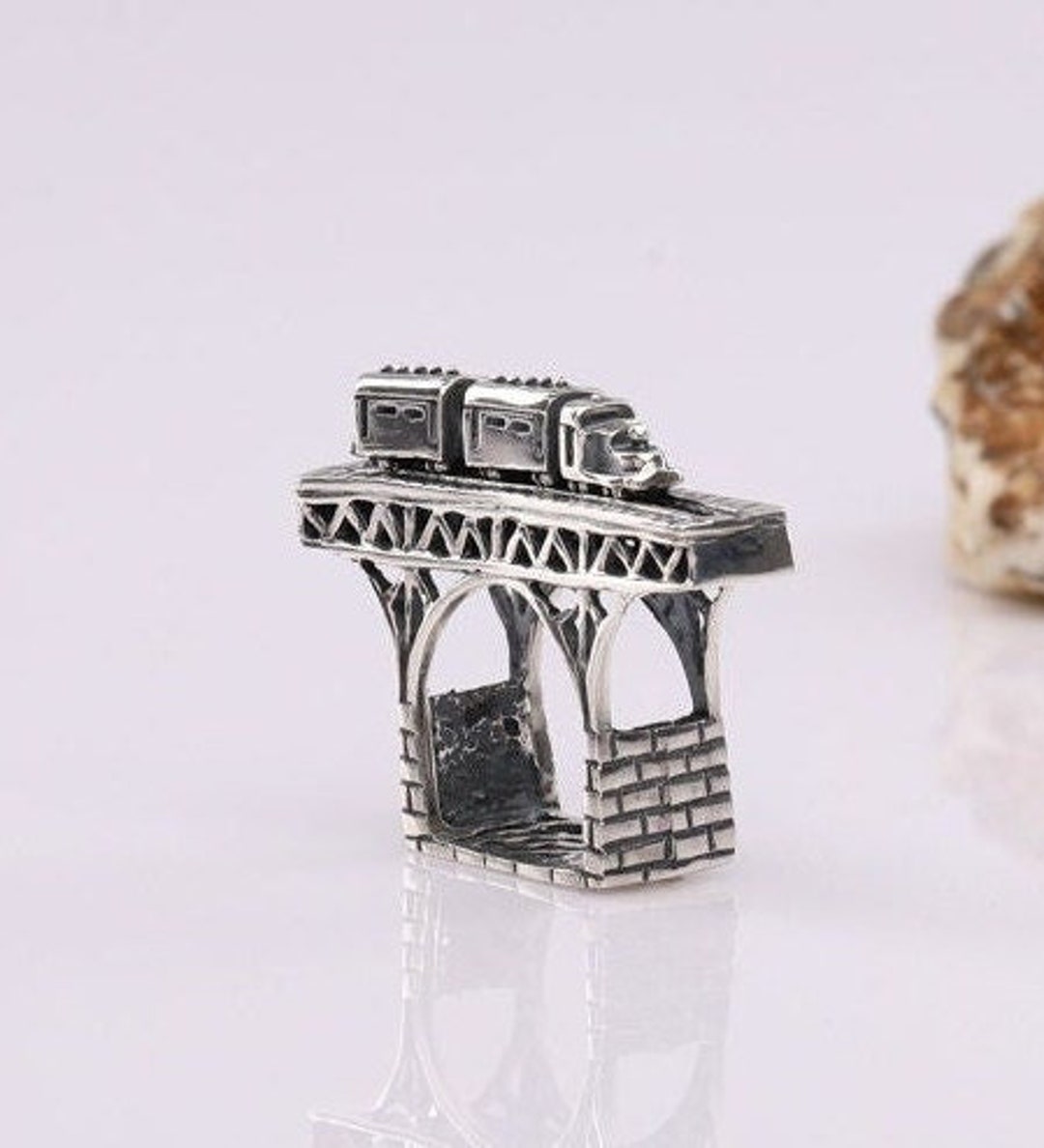 Train Silver Ring, Traveller Jewelry, Gift for Travel Lover, Railway ...