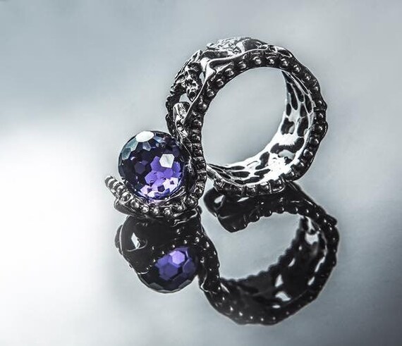 Abstract Art Ring in Sterling Silver Exclusive Jewelry | Etsy