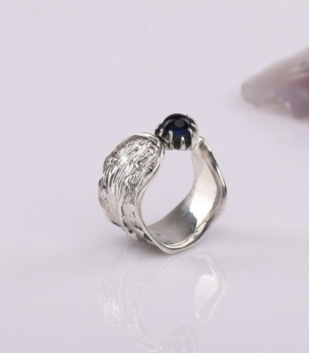 Dali-inspired 925 Sterling Silver Ring, Dali Clock Band Ring, Art Lover ...