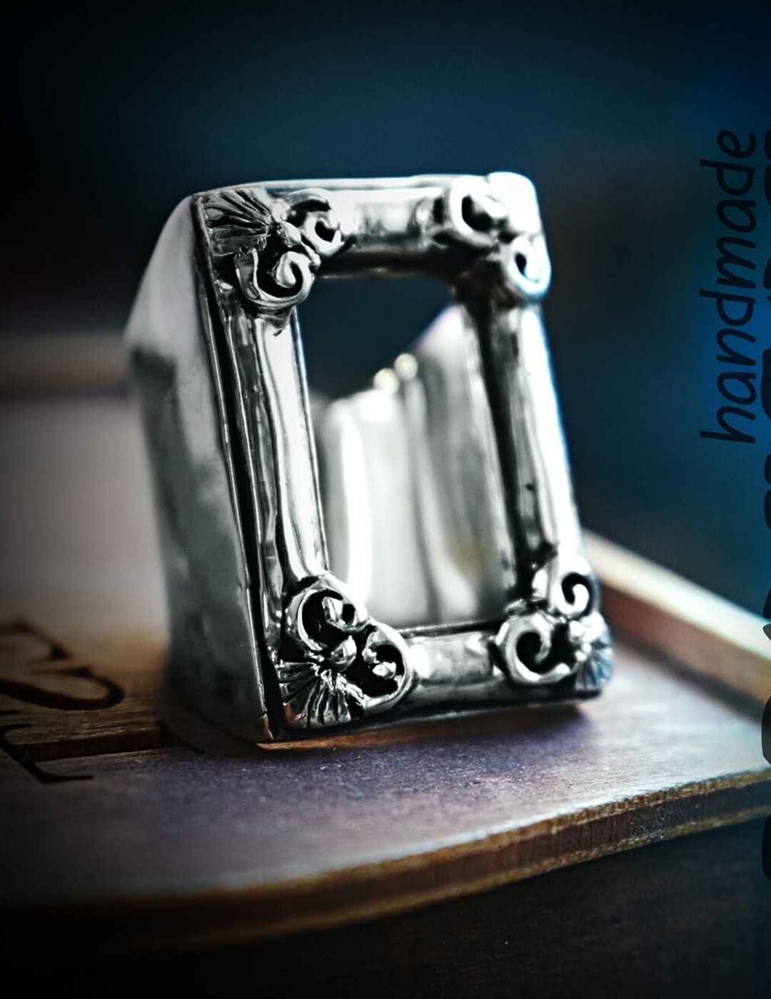 Frame Silver Vintage Ring, Antique Frame Jewelry - Etsy