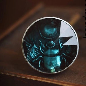 Quartz Ring With Insect Inclusion, Insect Fly Ring Under the Stone ...