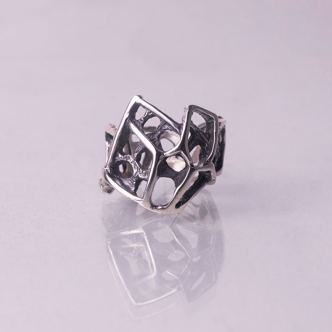 Pablo Ring, Pablo Picasso's Cubist Style Ring, Sterling Silver Abstract Ring - Etsy