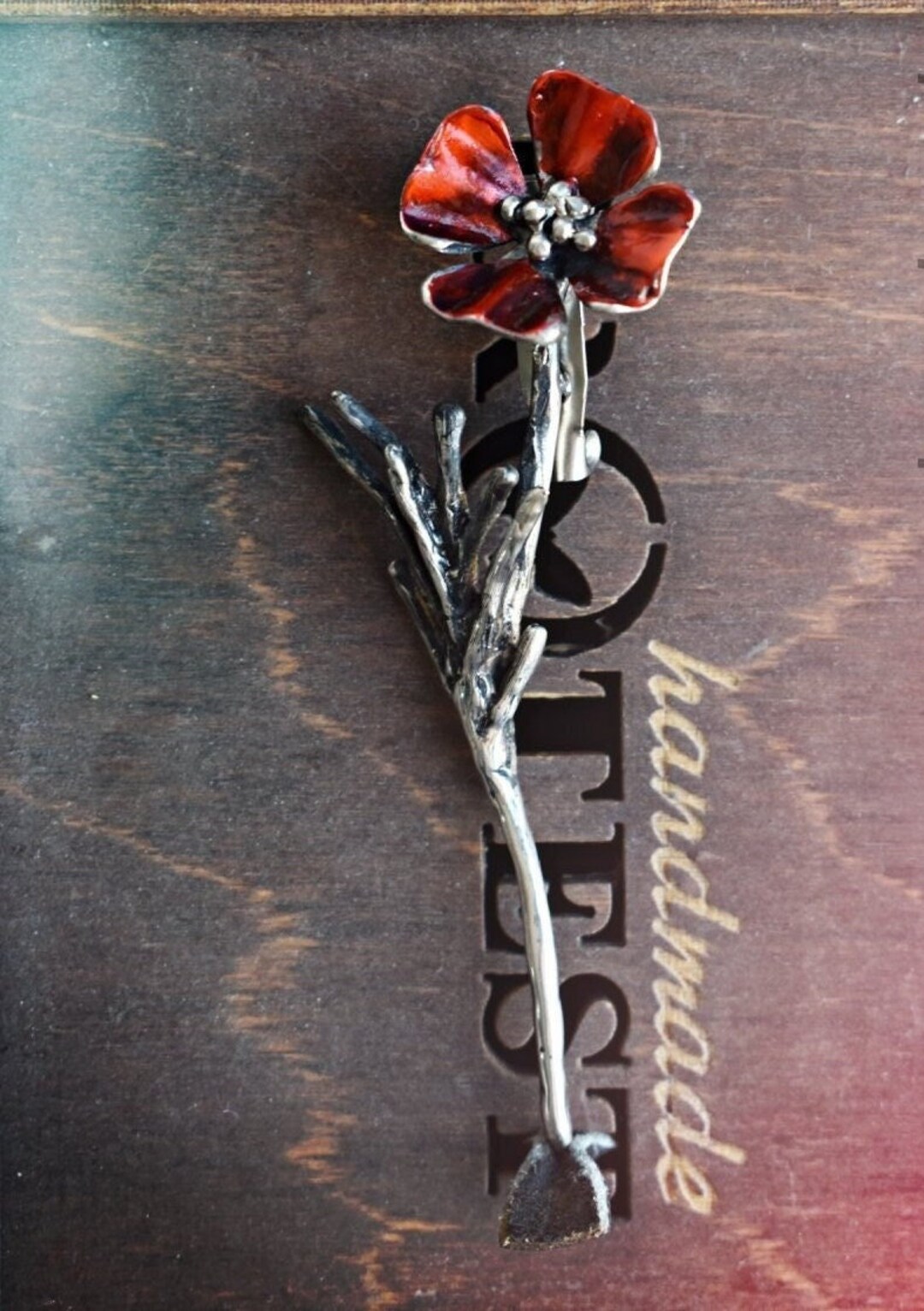Classic Flower Silver Pin Brooch - Etsy