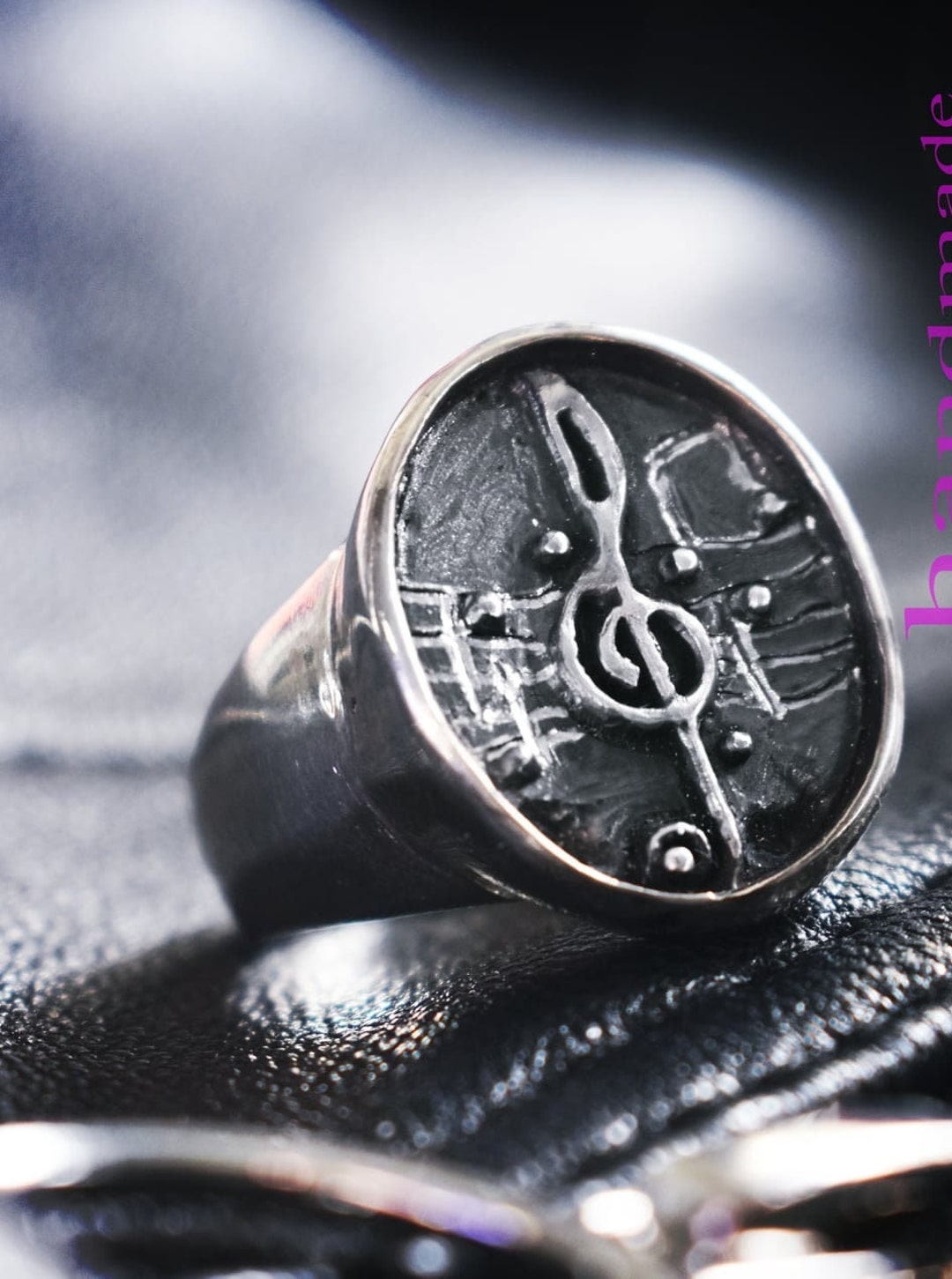 Music Note Ring, Treble Clef Silver Ring, Music Note Ring, Musical ...
