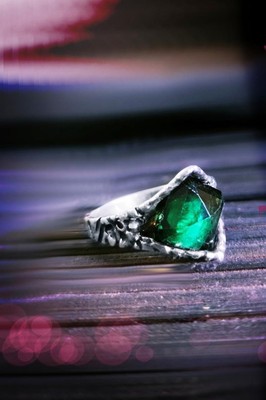 Rustic Unique Shaped Gemstone Ring - Etsy