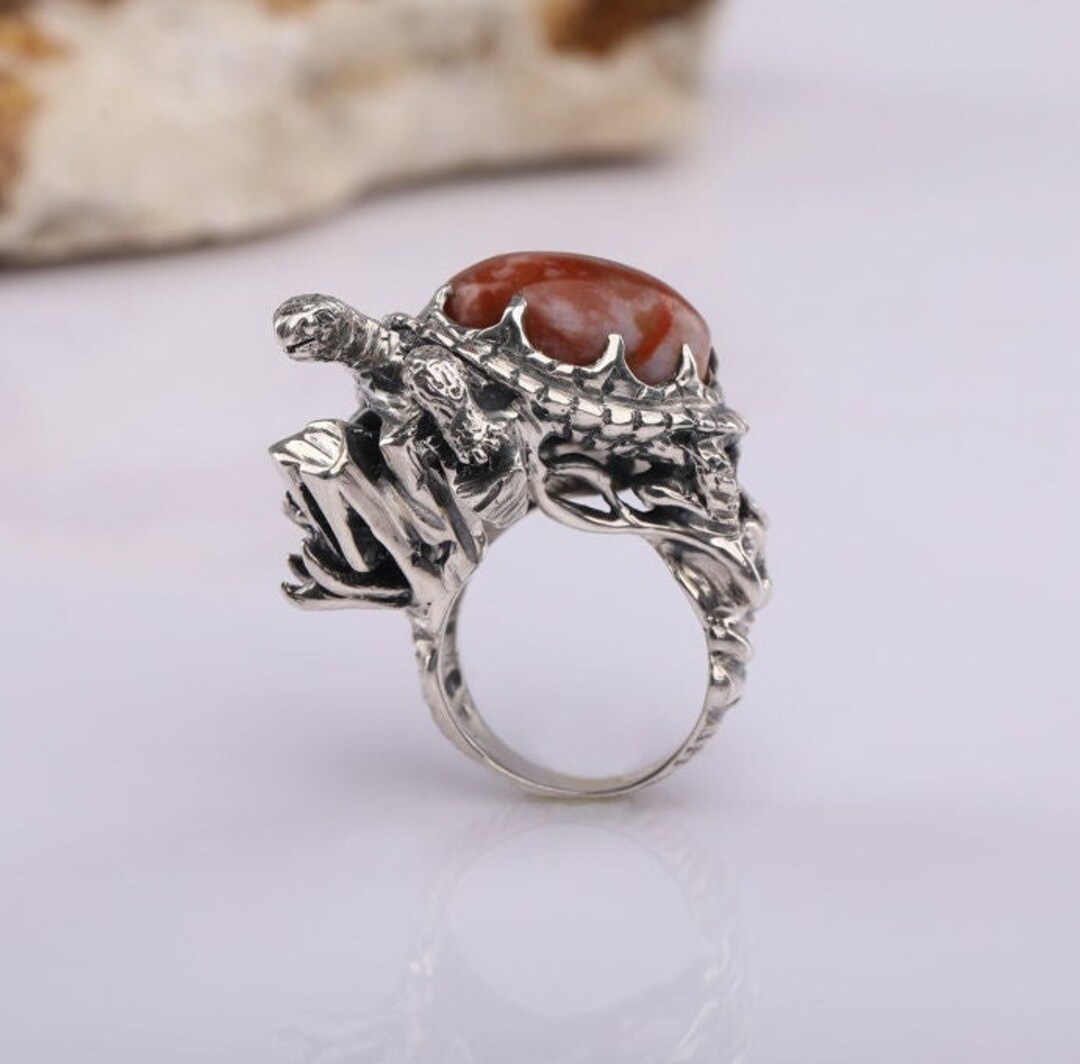 Sea Turtle Ring, Large Silver Sea Turtle Ring, Exclusvie Design Tourtle ...
