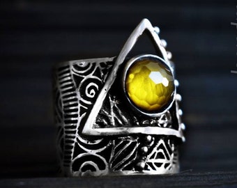Triangle Shaped Ring - Etsy