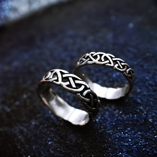 Celtic Wedding Band Set - Etsy