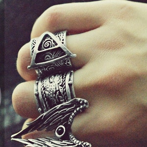 Angel Big Open Wings Ring, Wing Embossment Ring - Etsy