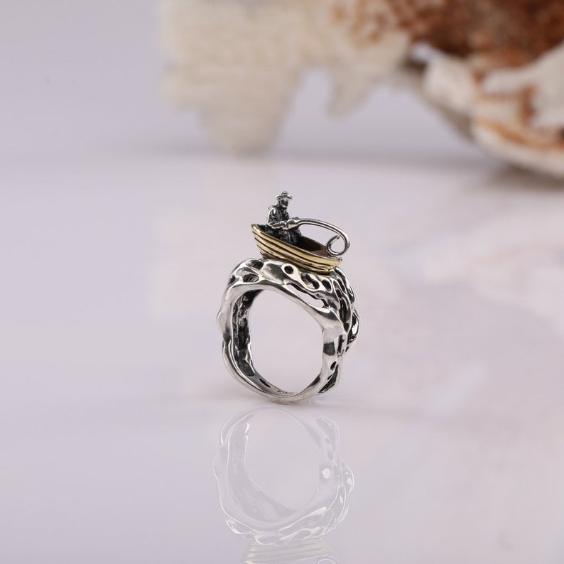 The Old Man and the Sea Ring Exlusive Design Ring Ring With - Etsy