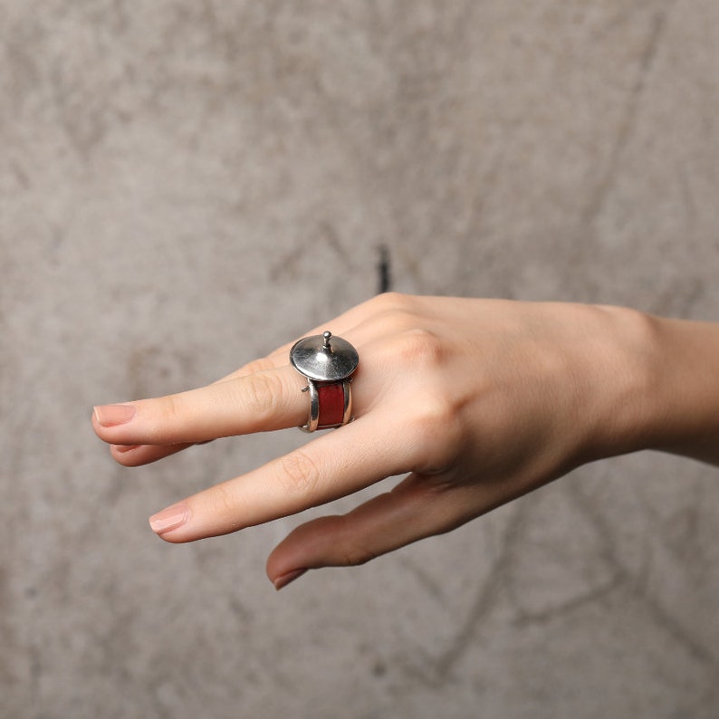 Drum Ring Sterling Silver Drum Ring Drummer Gift Musican | Etsy