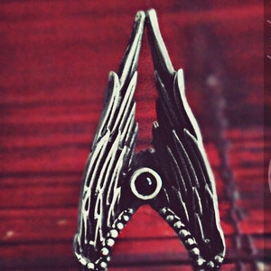 Angel Big Open Wings Ring, Wing Embossment Ring - Etsy