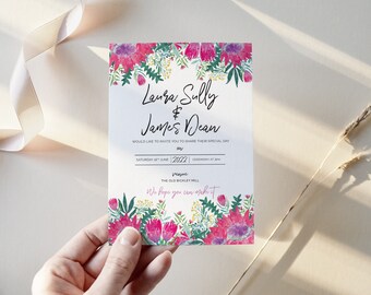 Australian Native Wedding Invitation - Etsy Australia