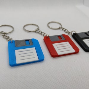 Floppy Disk Keychain 3D Printed Multiple colors Novelty | Etsy