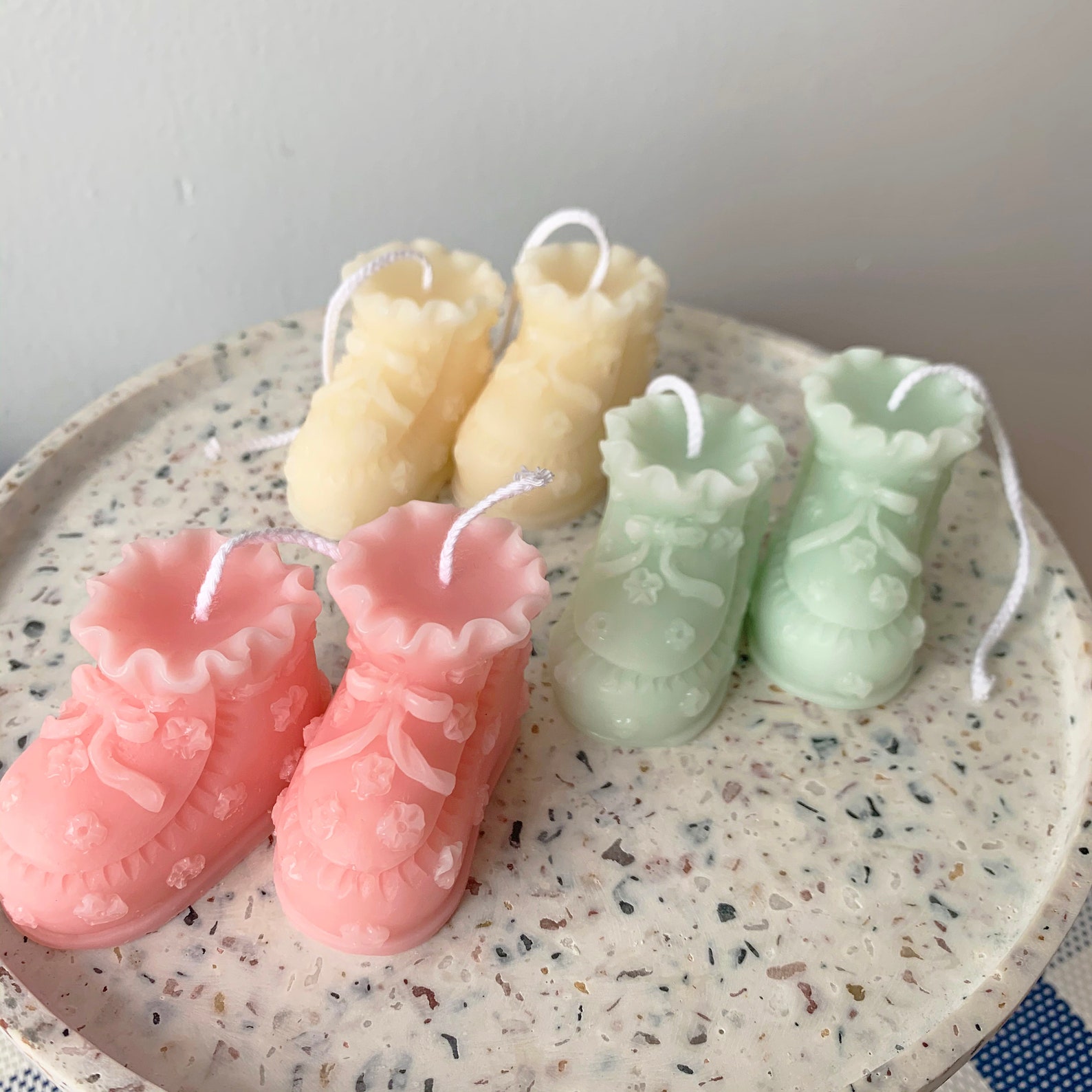 Baby Shoes Candle Kawaii Candle Home Decor Candle Soy Wax | Etsy