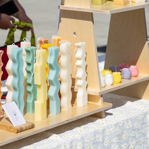 Squiggle Marble Candle, Unique Waving Shape Candle, Kawaii Candle, Home ...