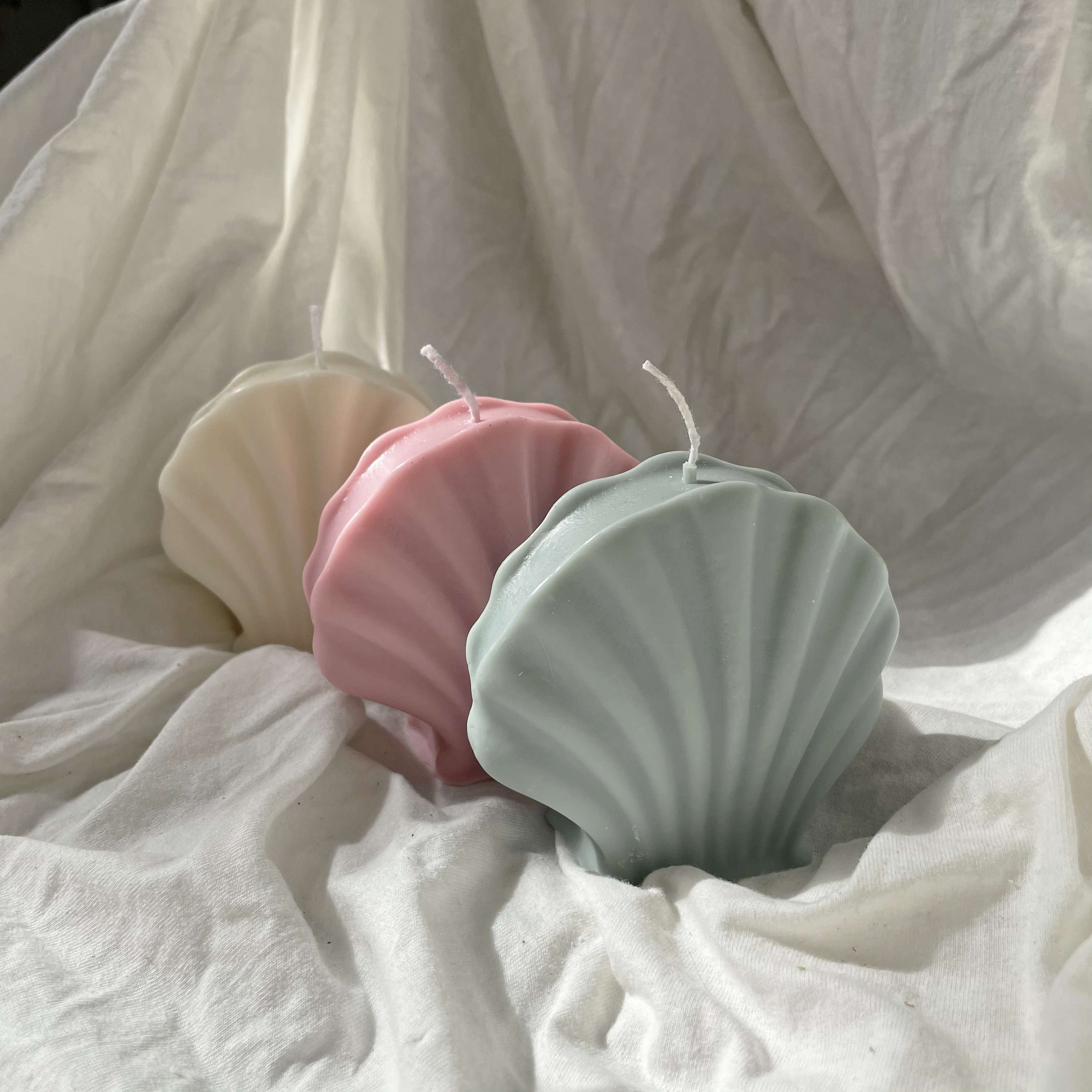 Scallop candle Shell shaped soy wax candle Shell candle | Etsy