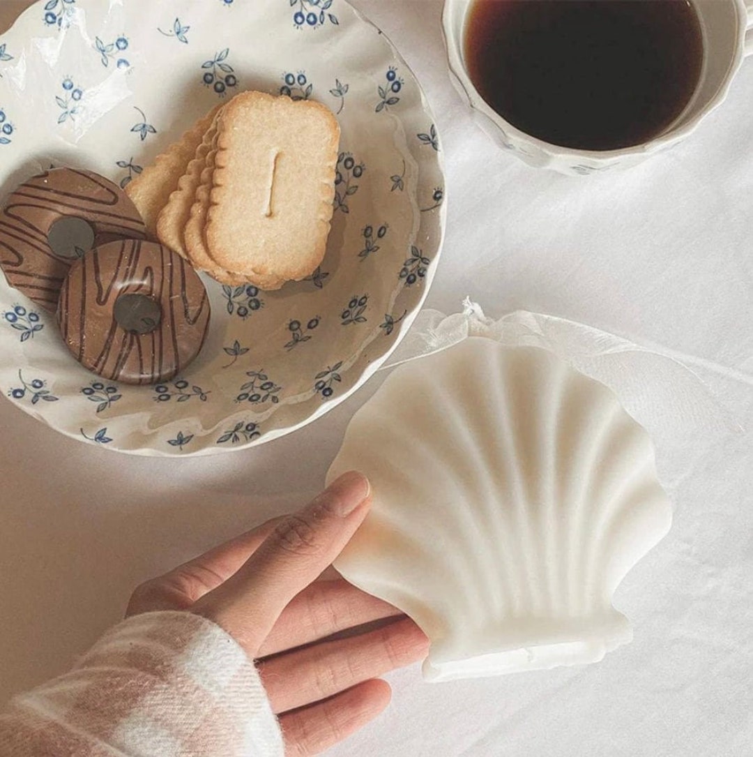 Scallop Candle Shell Shaped Soy Wax Candle Shell Candle - Etsy