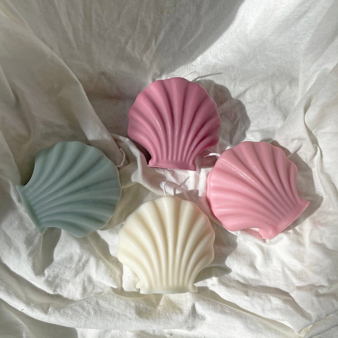 Scallop Candle Shell Shaped Soy Wax Candle Shell Candle - Etsy