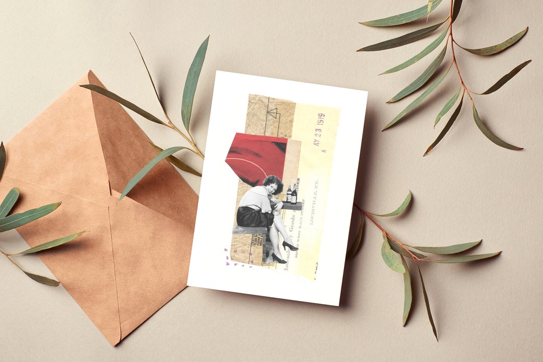 Greeting Card, Retro Birthday Card, Vintage Greeting Card, Girls ...