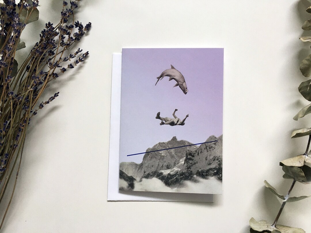 Greeting Card, Retro Birthday Card, Vintage Wish Card, Mountain ...