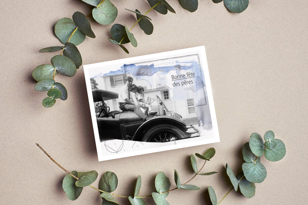 Father's Day Card, Happy Father's Day, Greeting Card, Retro Dad Card ...