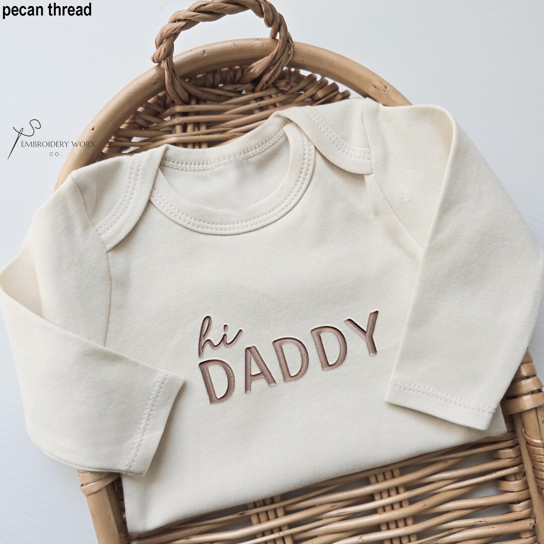 Embroidered Hi Daddy Onesies® Brand ONESIE® Brand, Husband Pregnancy ...