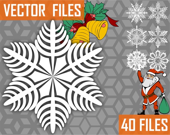 40 Christmas Svg Svg Files Laser Cut Files SVG CDR Vector | Etsy