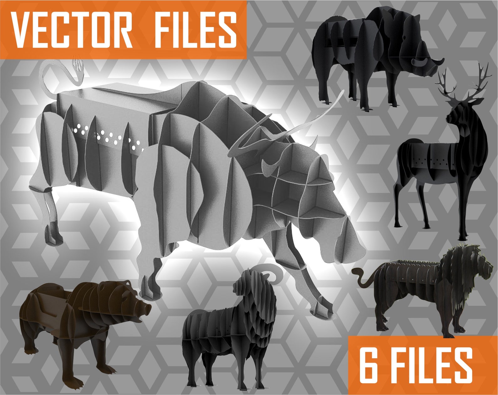 Animal Laser Cut Files: CNC Vector Art (digital Download) - Etsy
